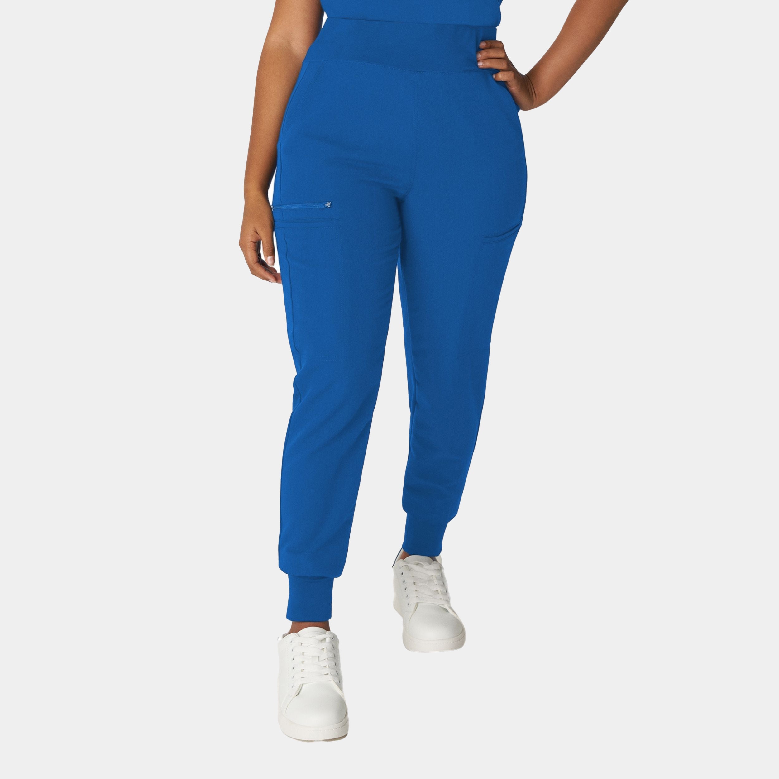 White Cross V-Tess Jogger Scrub Pants | Royal | Kindthread – b2b.kindthread