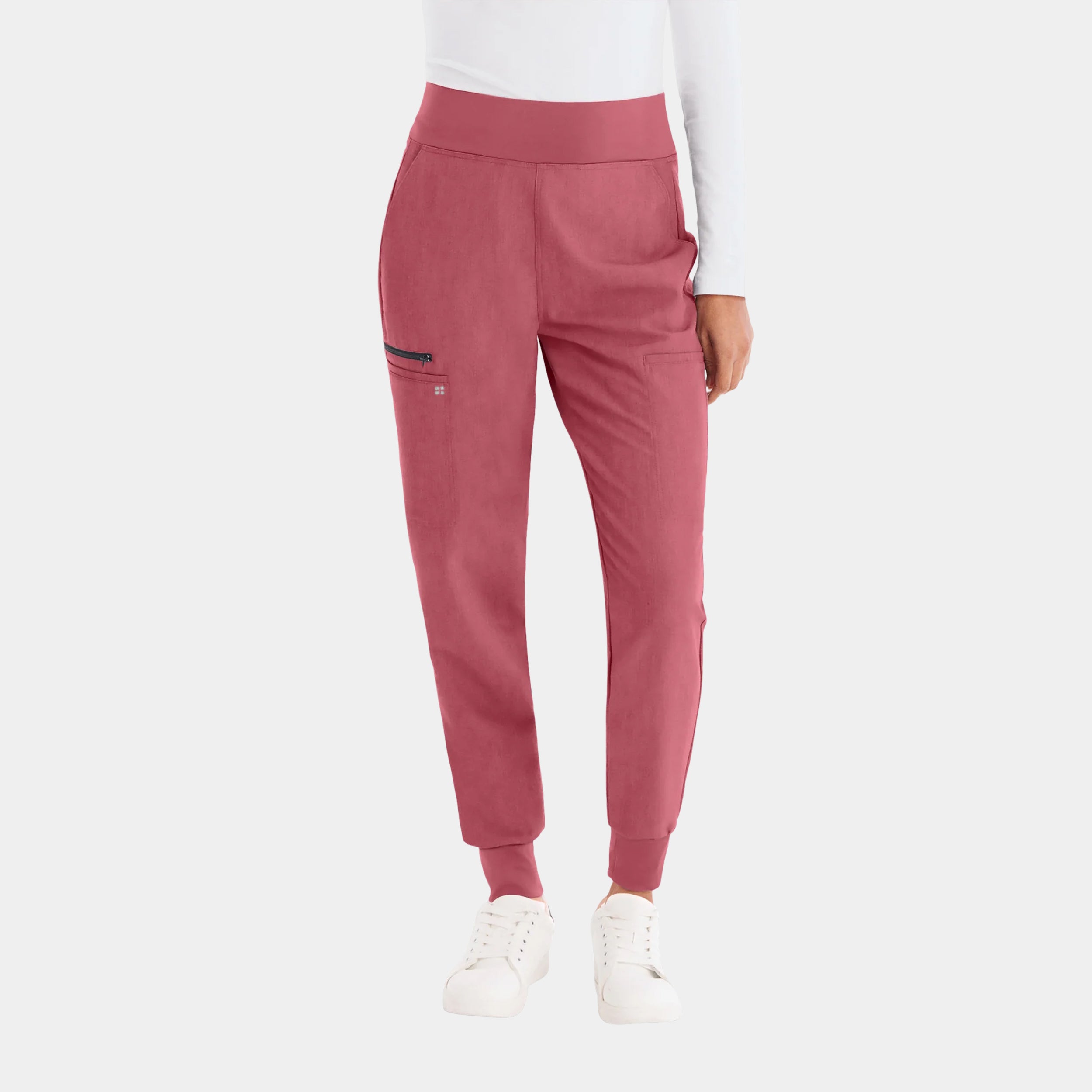White Cross V-Tess Jogger Scrub Pants | Slate Rose | Kindthread – b2b ...